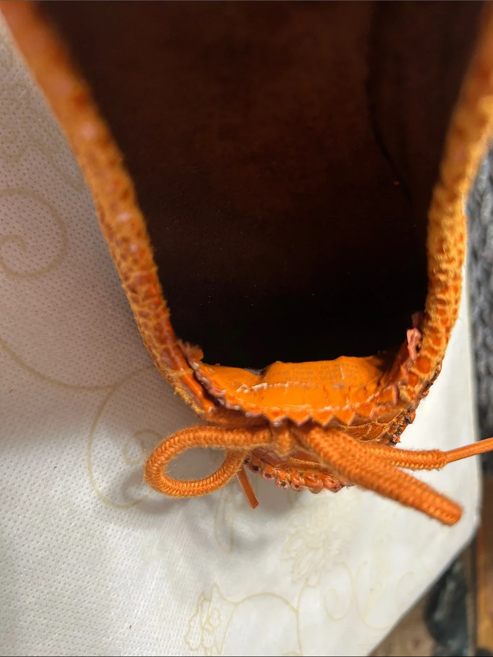 AEROSOLES | Shoes | Aerosoles Orange Leather Snake Reptile Wedge Heel ...